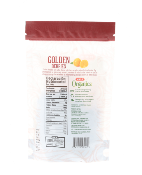 HEB Organics Superfoods Golden Berries 100 g - H-E-B México