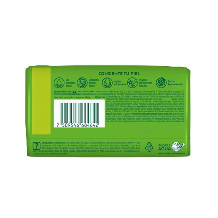 Jabón en Barra Palmolive Naturals Aloe y Oliva Sensación Humectante 180 ...