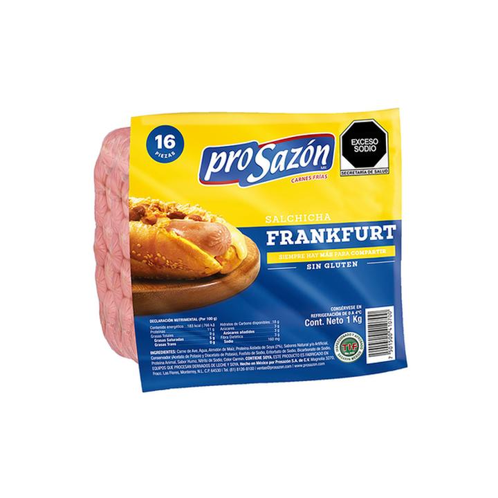 Prosazon Salchicha Frankfurt 1 Kg 1 Kg - H-E-B México