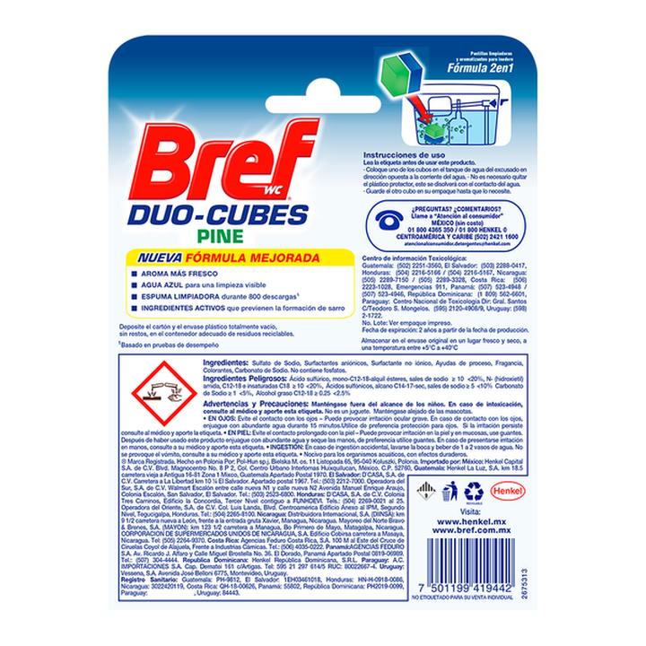 Bref Pastilla Duo Cubes Pine 100 g - Mi Tienda del Ahorro