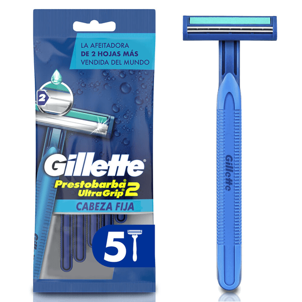 Gillette Rastrillo Prestobarba Ultragrip2 con 2 Hojas 5 pz - H-E-B México