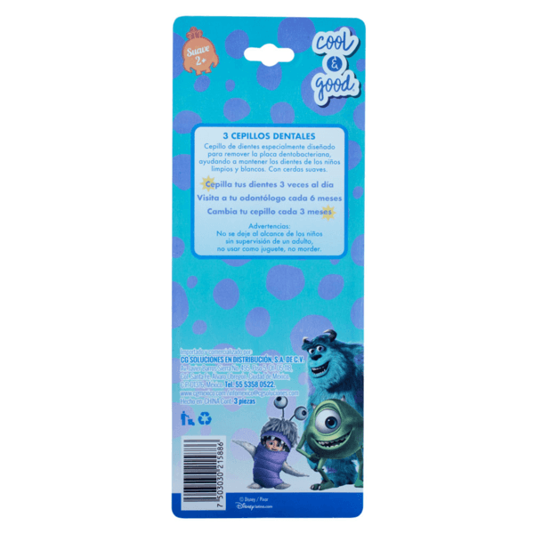 Disney Cepillo Dental 3pack Monsters Inc 3 Pz - H-E-B México