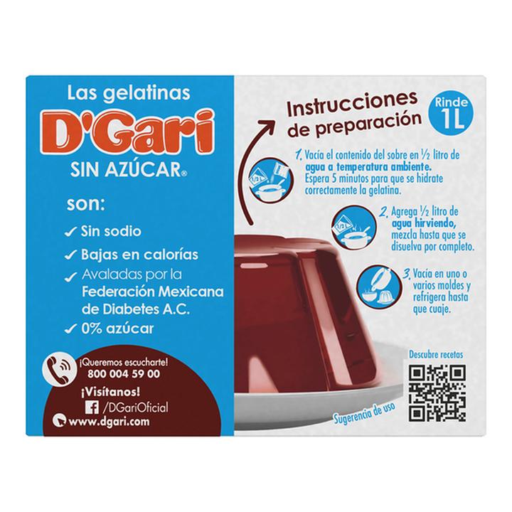 D'Gari Gelatina en Polvo Light Jerez 20 g - H-E-B México