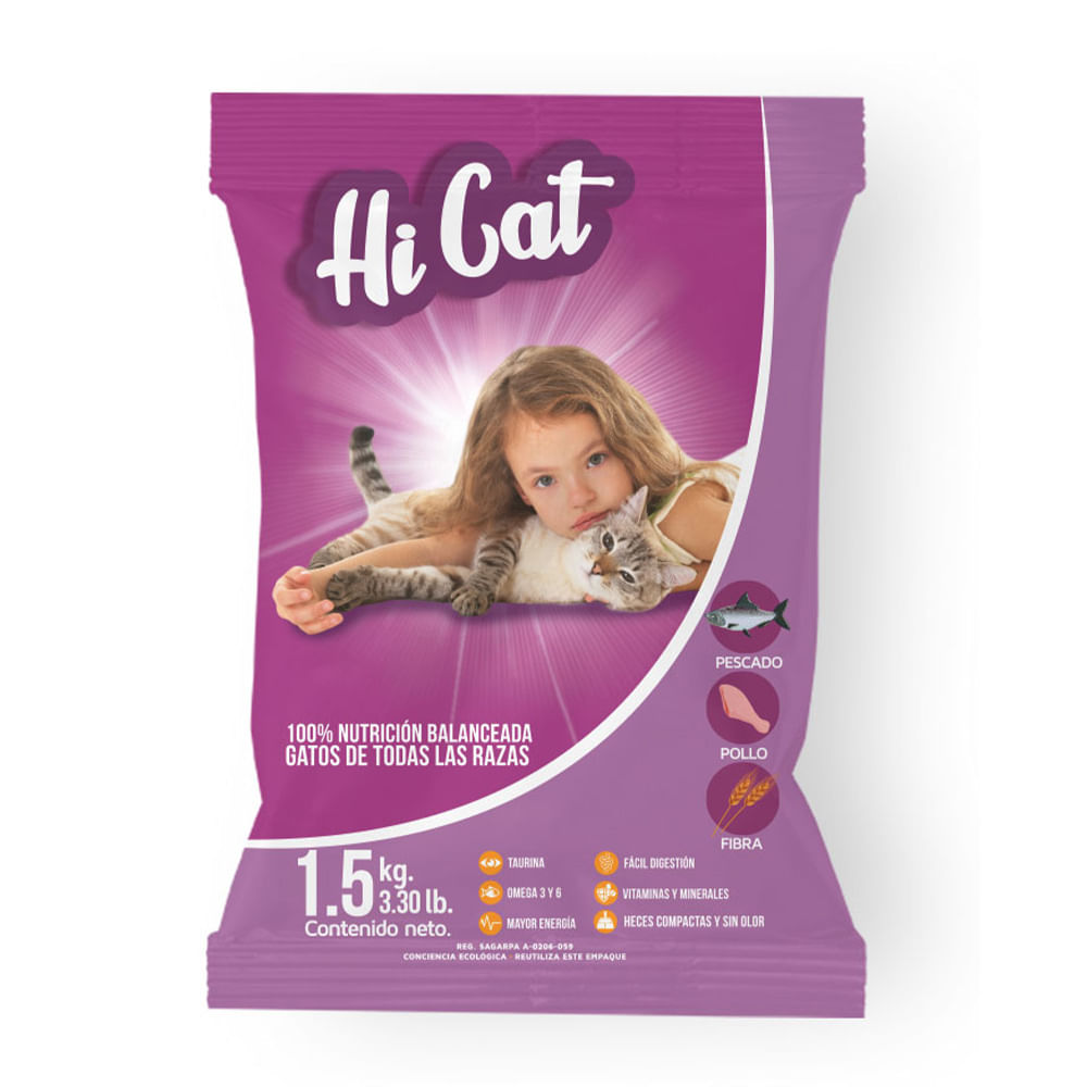 Alimento Hi Cat para Gato Adulto 1.5 kg - H-E-B México