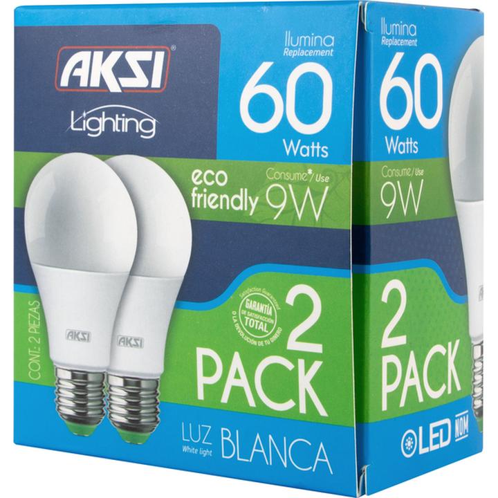 Aksi Foco Led 2pack 9w Eco Luz Blanca 1 Pz - Mi Tienda del Ahorro
