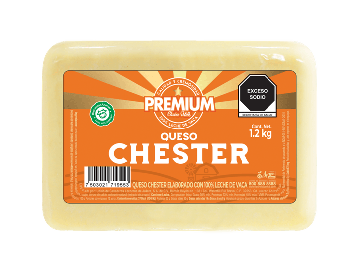 Premium Queso Chihuahua Chester 1200 g - H-E-B México