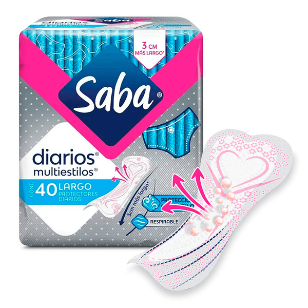 Saba Proskin Care Protectores Diarios Largos con 40 pz - H-E-B México