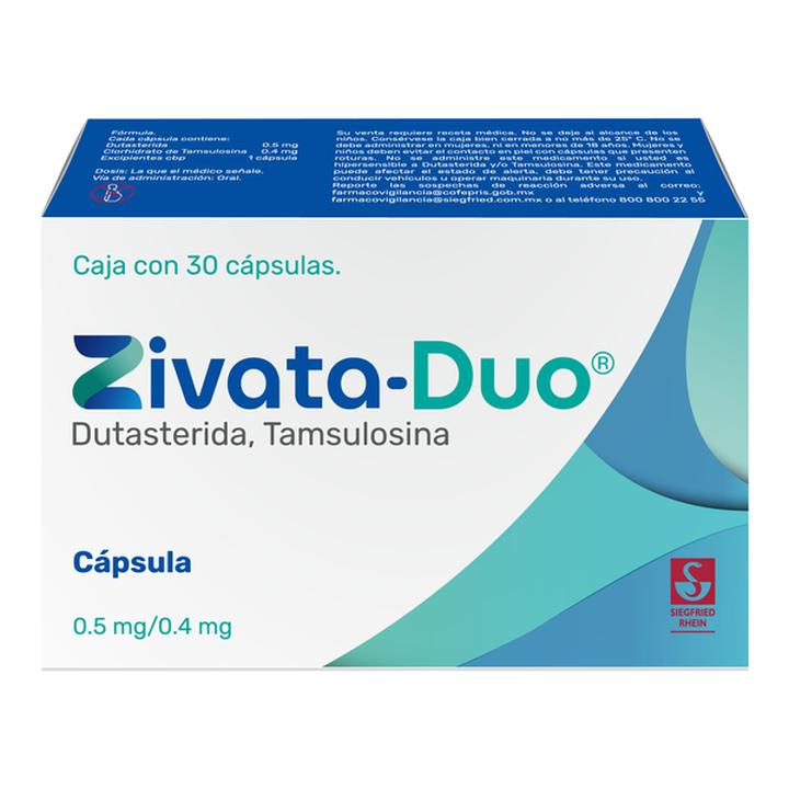 Siegfried Zivata Duo 0.5mg/0.4mg 30 Caps Dutasteri - H-E-B México