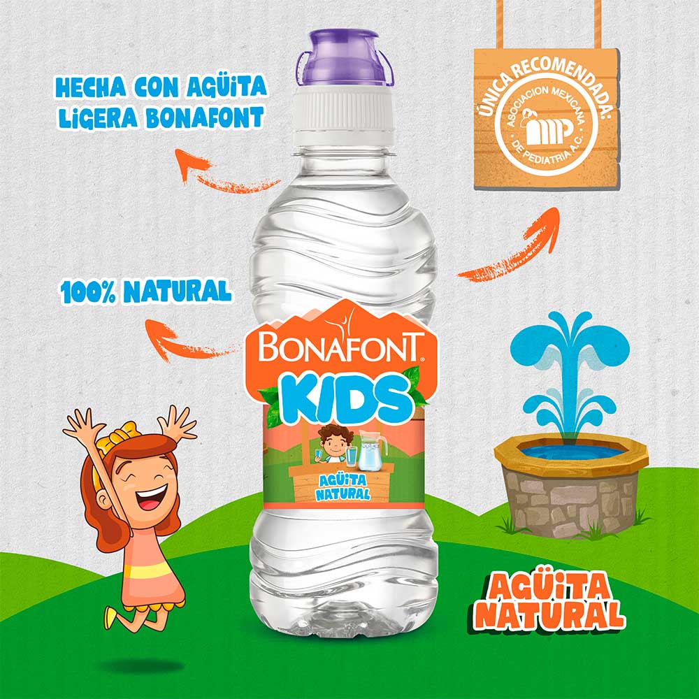 Bonafont Kids Agua Natural de Chupón 6 Pack 300 ml - H-E-B México