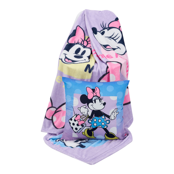Disney Set Frazada Y Cojin Minnie Mouse Lila 1 Pz - H-E-B México