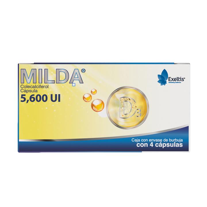 Exeltis Milda 5600 Ui 4 Caps Colecalciferol 1 Pz - H-E-B México