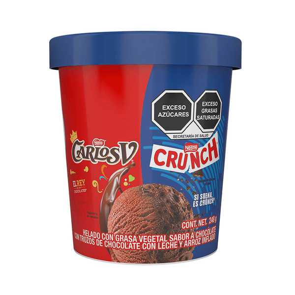Nestle Helado Duo Crunch + Carlos V 248 g - H-E-B México