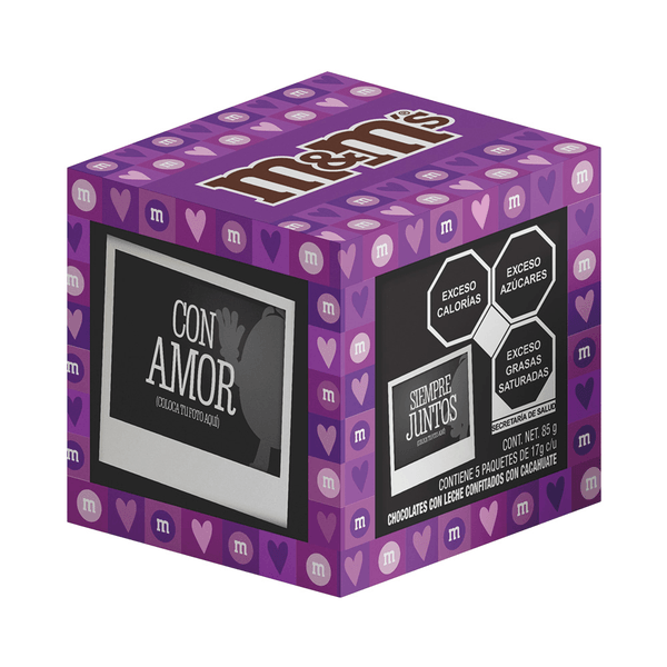 M&Ms Chocolates con Leche y Cacahuate Confitados Caja de regalo 85 g ...