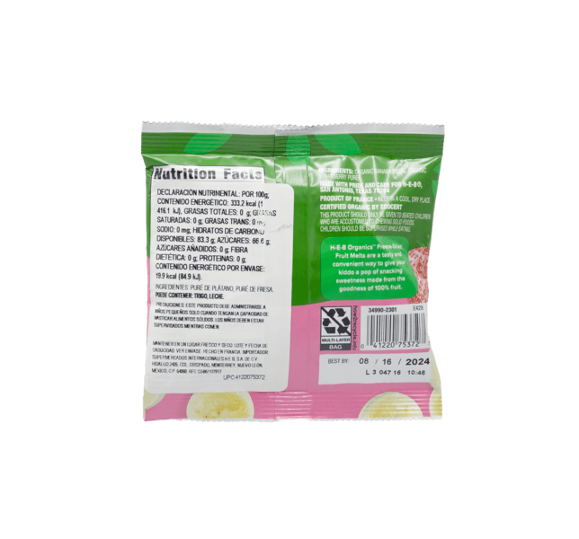 Heb Organics Heb Organics Platano Y Fresa Leofiliz - H-E-B México
