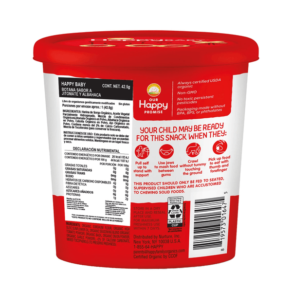 Happy Baby Organic Happy Baby Snacker Sabor Tomate - H-E-B México