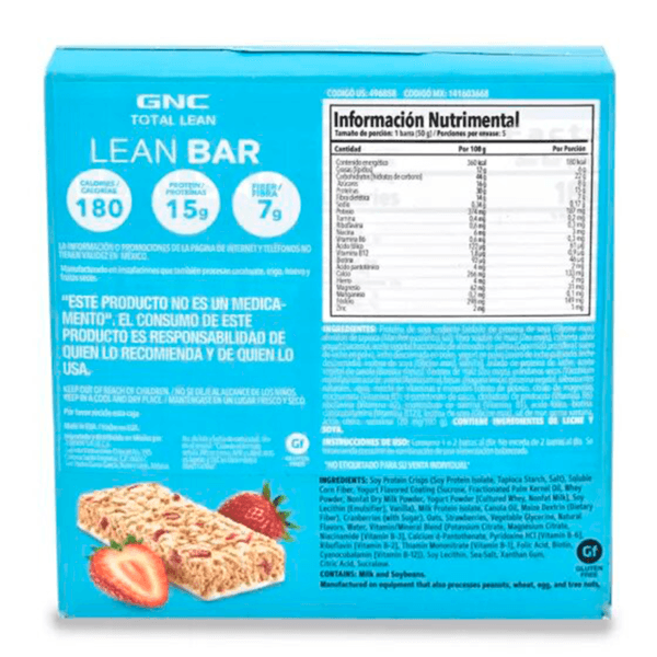 Lean Bar Strawberry Yogurt con 5 pz - H-E-B México