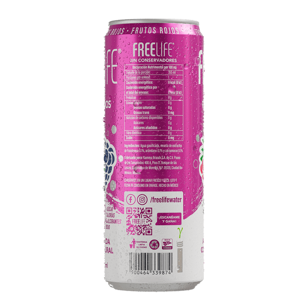 Freelife Agua Mineral Frutos Rojos 355 Ml - H-E-B México
