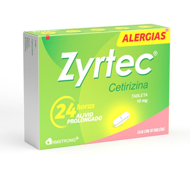 Zyrtec caja con 20 tabletas de 10 mg c/u - H-E-B México