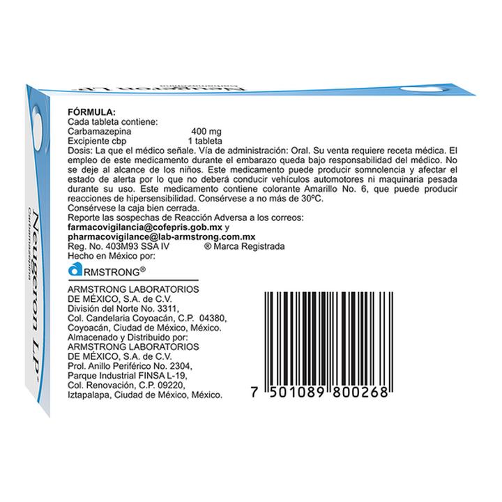 Neugeron L.P. caja con 10 tabletas de 400 mg c/u - H-E-B México