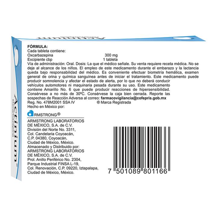 Actinium caja con 20 tabletas de 300 mg c/u - H-E-B México