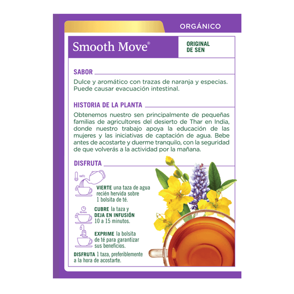 Traditional Medicinals Té Smooth Move Orgánico 24 g - H-E-B México