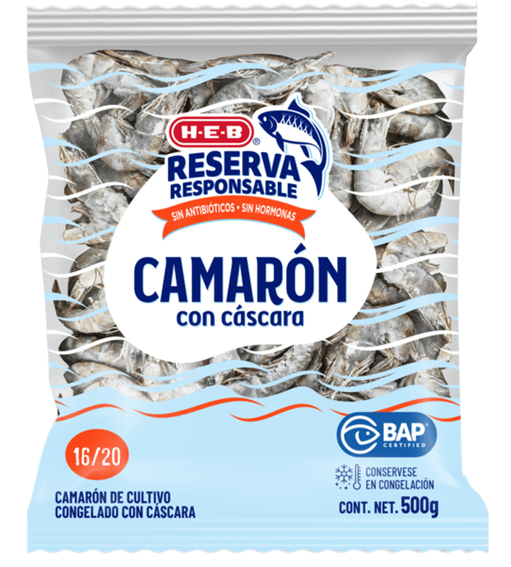 Heb Camaron 16/20 con Cascara 500 Gr - H-E-B México