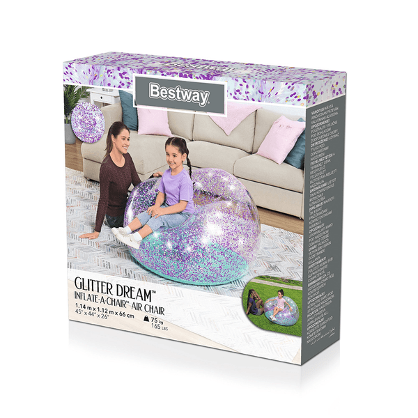 Bestway Sillon Inflable con Glitter 1.14m X 1.12m - H-E-B México