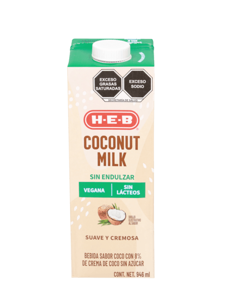 Heb Leche Vegetal Coco Sin Azucar 946 Ml - H-E-B México