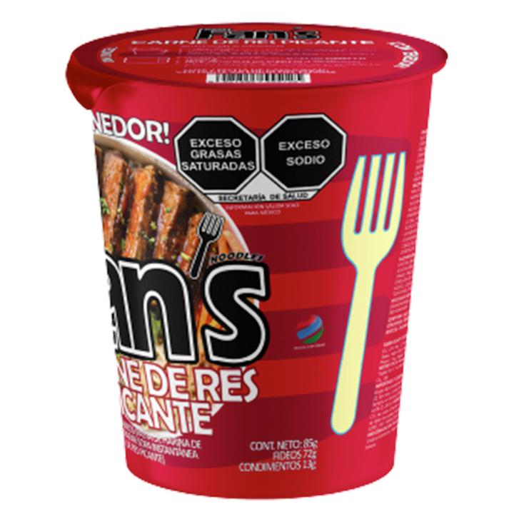 Fans Sopa Instantanea Sabor Carne de Res Picante 8 - H-E-B México