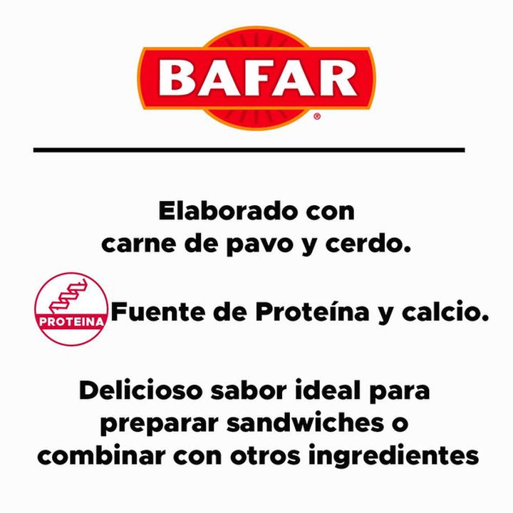Bafar Jamón de Pavo y Cerdo Americano 200 g - H-E-B México