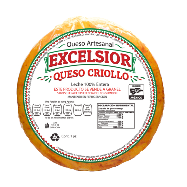 Excelsior Queso Artesanal Criollo 1 Kg - H-E-B México