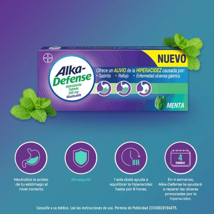 Alka Defense Menta con 50 Tabletas - H-E-B México