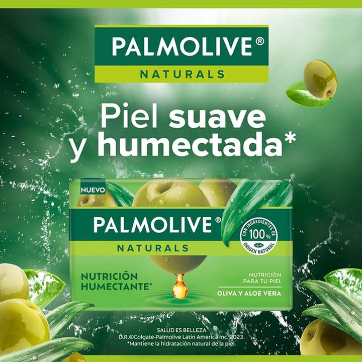Jabón en Barra Palmolive Naturals Aloe y Oliva Sensación Humectante 100 ...