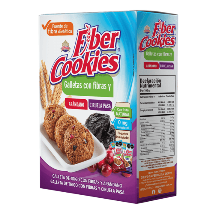 Fiber Cookies Galletas Arándanos Y Ciruela 190 g - H-E-B México
