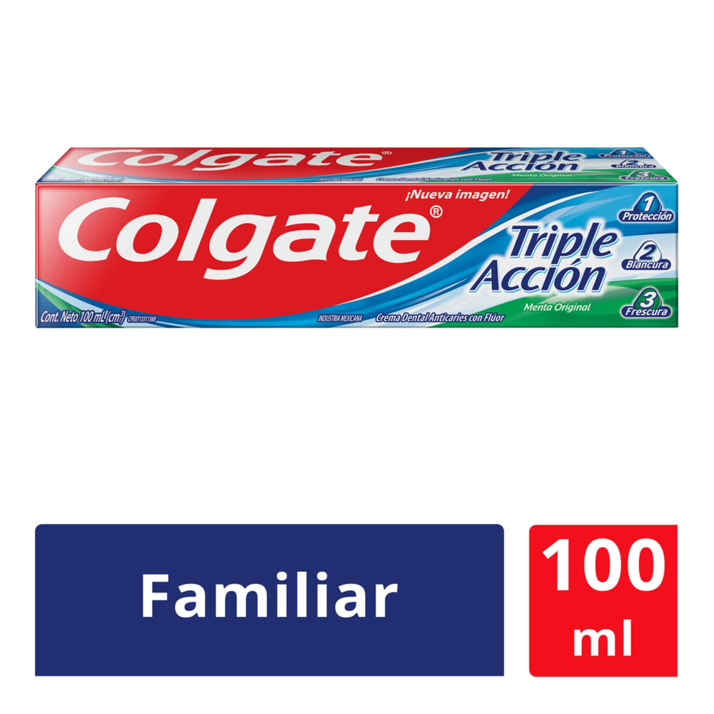 Colgate Triple Acción Pasta Dental Familiar 100 ml - H-E-B México