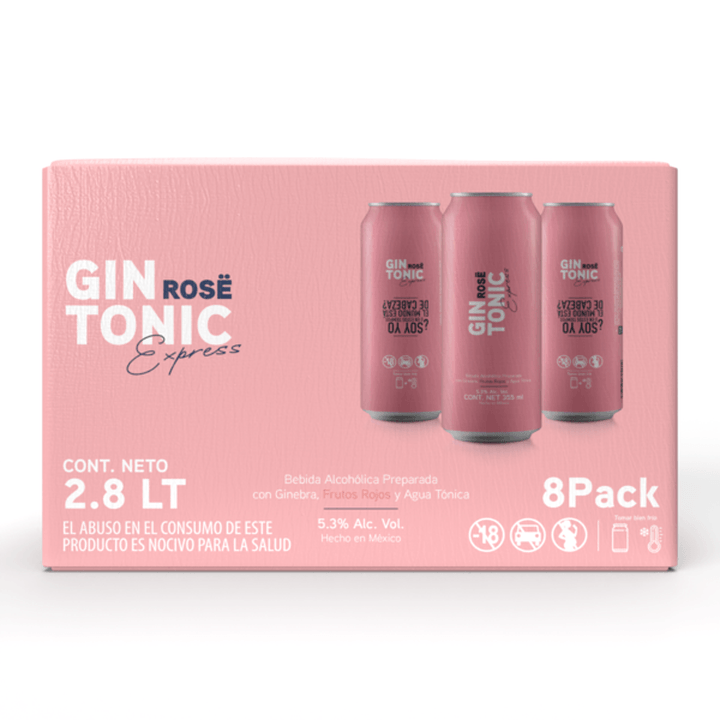 Gin Tonic Rose Bebida Coctel 8 Pack 355 Ml - H-E-B México