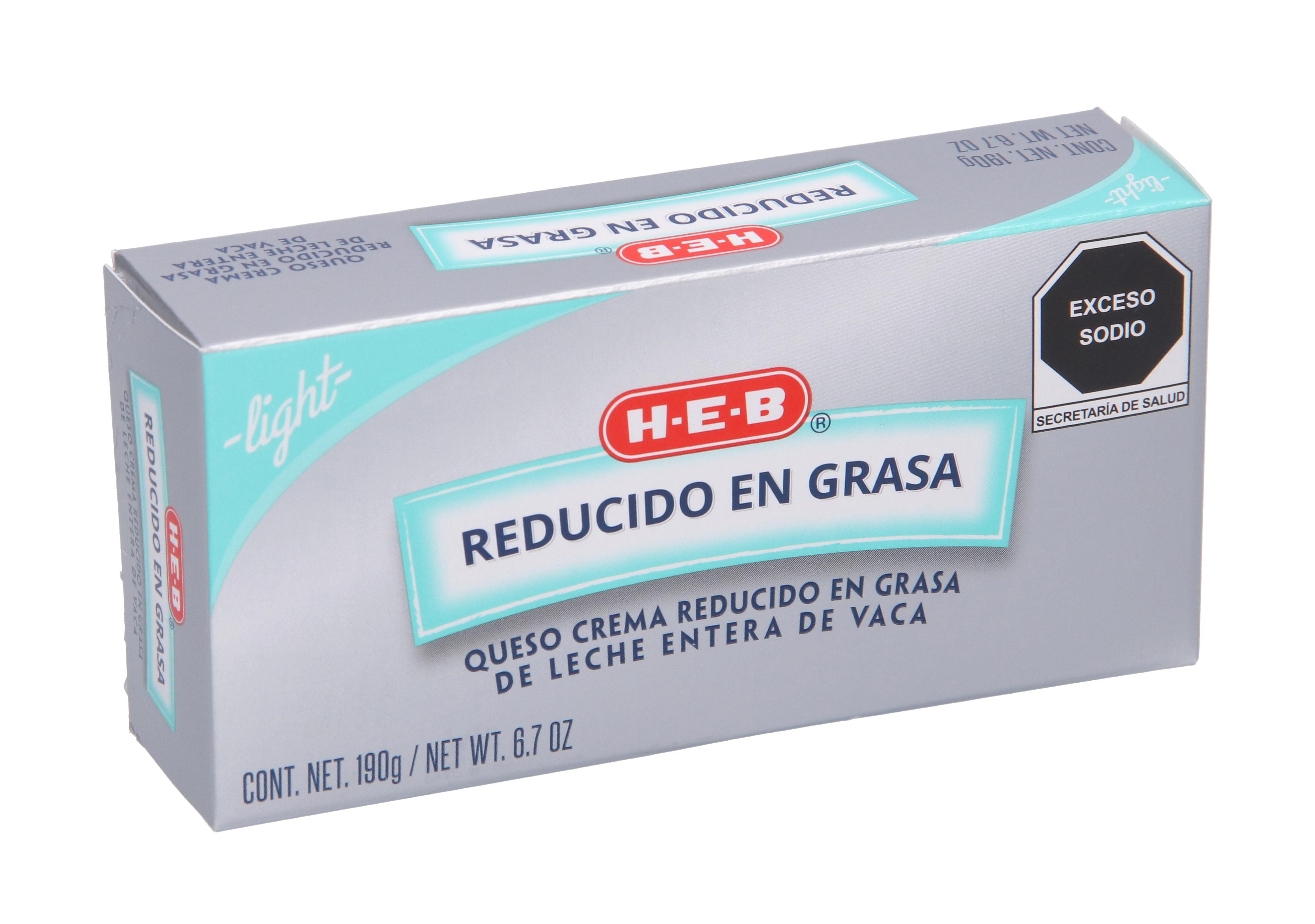 HEB Queso Crema Reducido en Grasa 190 g - H-E-B México
