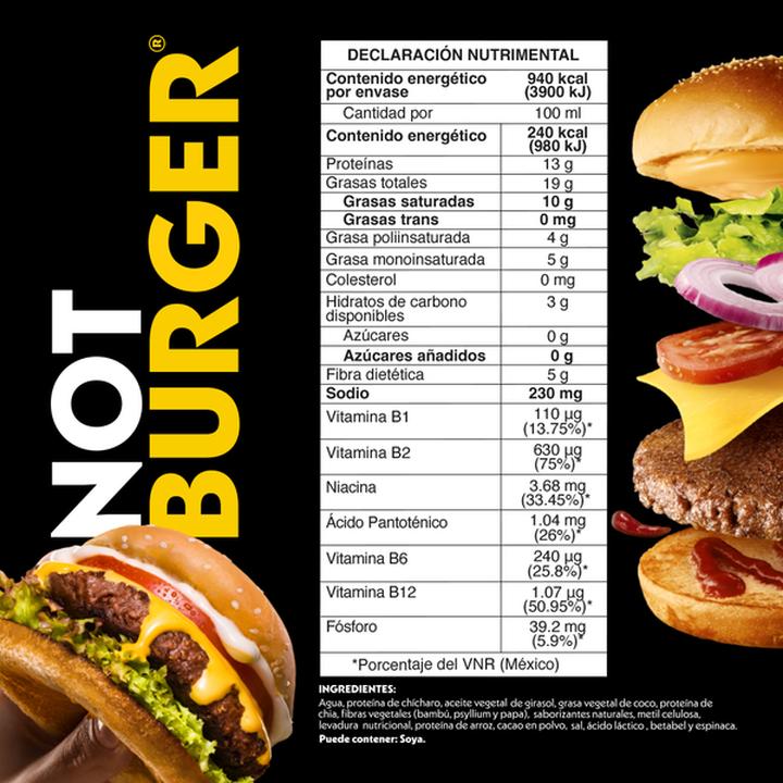 Notco Hamburguesa Not Burger 4 Pack 400 g - H-E-B México