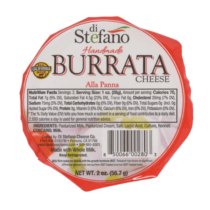 Di Stefano Premium Burrata Cheese 2 Oz Premium Bur - H-E-B México