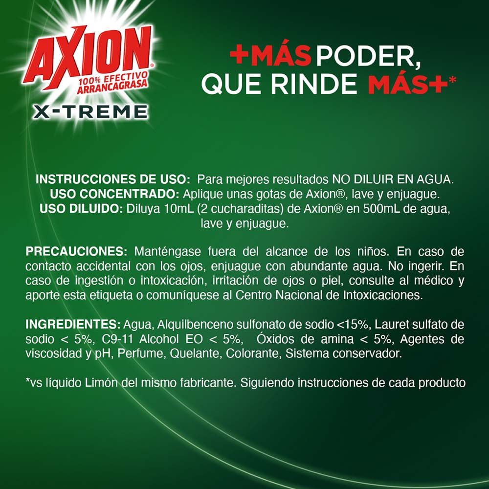 Palmolive Axion Lavatrastes Líquido Xtreme 640 ml - H-E-B México