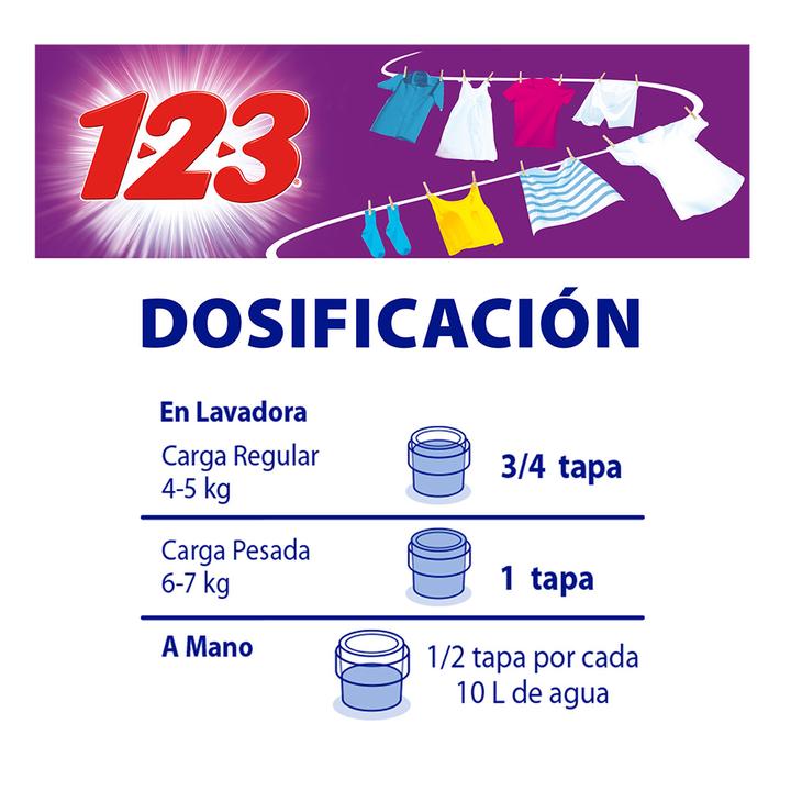Detergente Líquido 123 Suavizante y Jazmin 4.65 L - H-E-B México