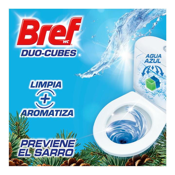 Pastillas Limpiadoras Bref WC Duo Cubos Pino 100 g - H-E-B México
