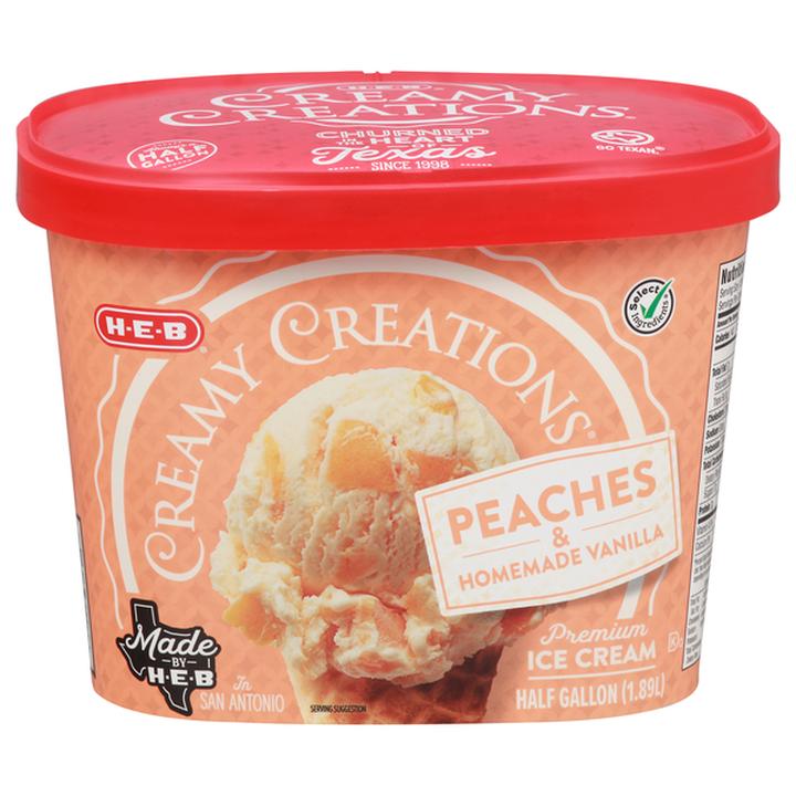 Heb Creamy Creations Helado Durazno 1.89 Lt - H-E-B México