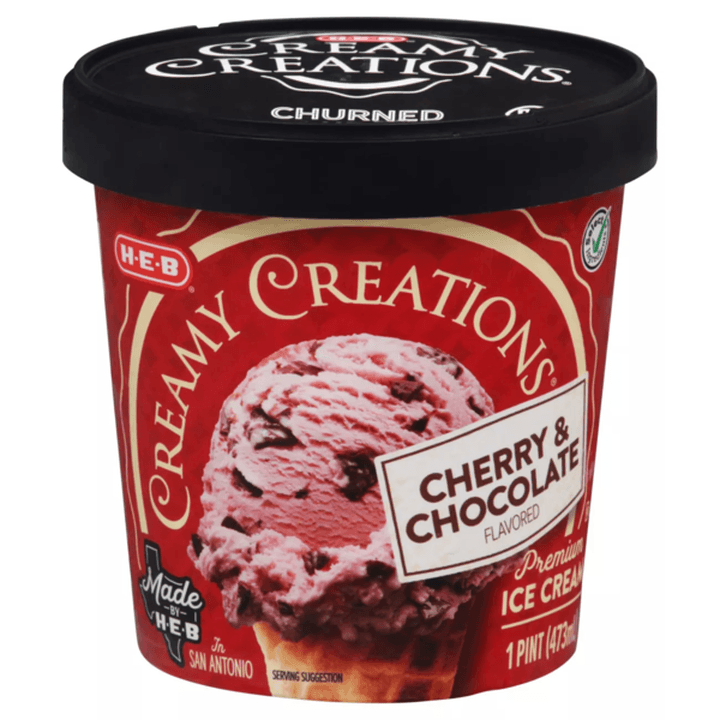 Heb Creamy Creations Helado Cherry Chocolate 473 M - H-E-B México