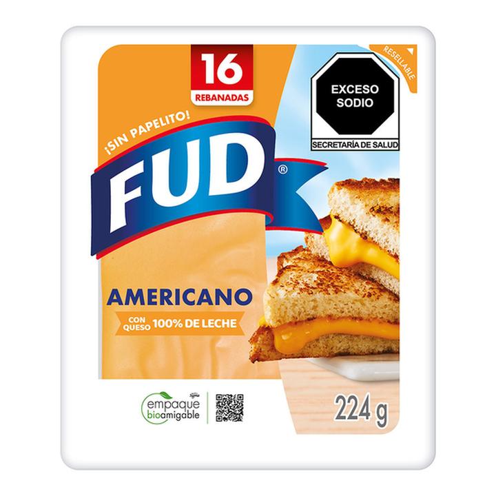 Fud Queso Americano 16 Rebanadas 224 Gr - H-E-B México