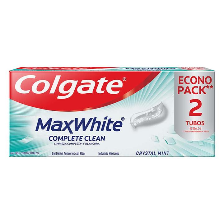 Pasta Dental Colgate Max White 2 x 100 ml - H-E-B México