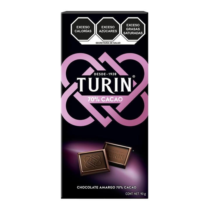 Turin Chocolate Turin Amargo 70% Cacao 90 Gr - H-E-B México