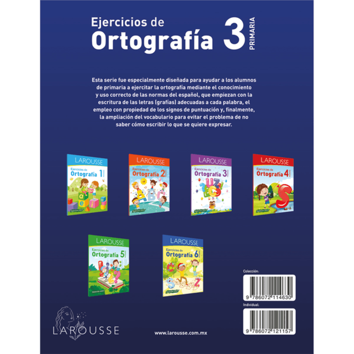 Larousse Ejercicios de Ortografía 3o Primaria 1 Pz - H-E-B México