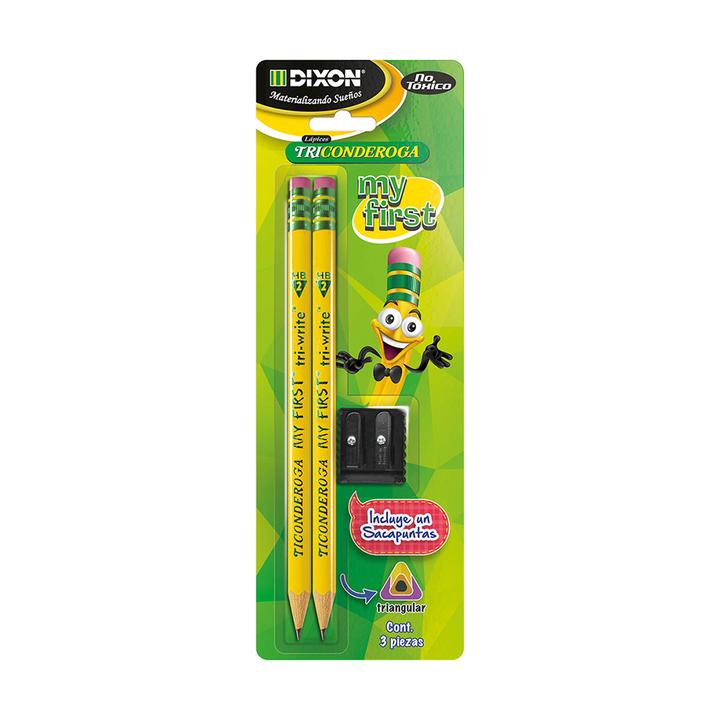 Lápices Entrenadores Dixon Punta Triangular con 3 pz - H-E-B México