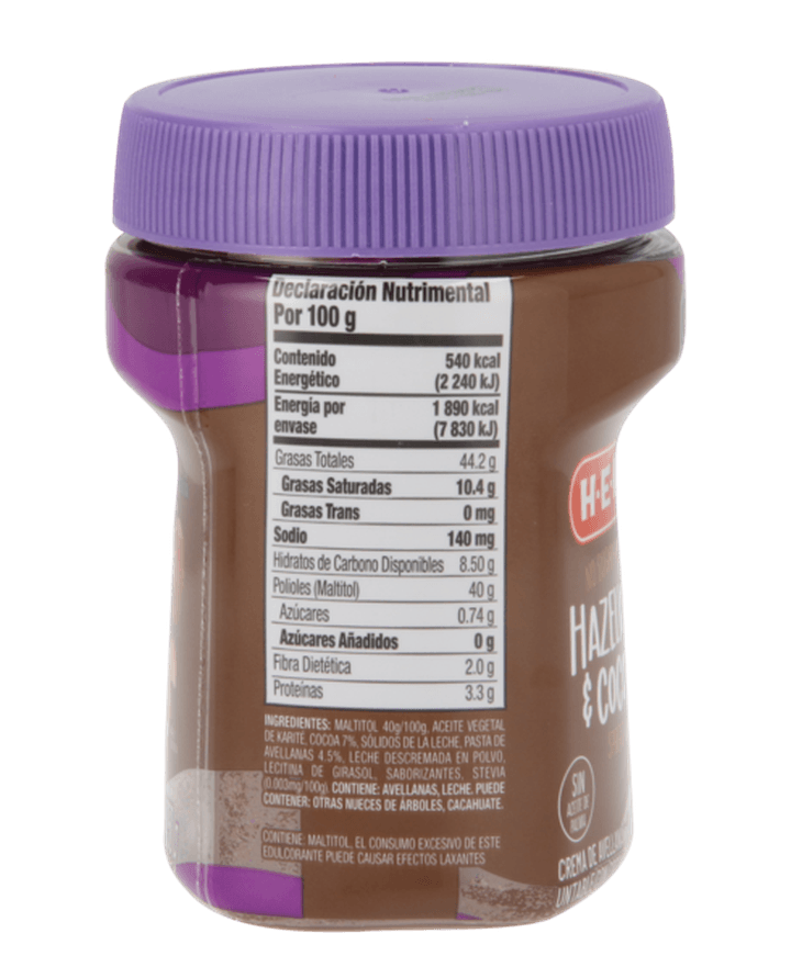 Heb Crema de Avellana Sin Azucar 350 g - H-E-B México